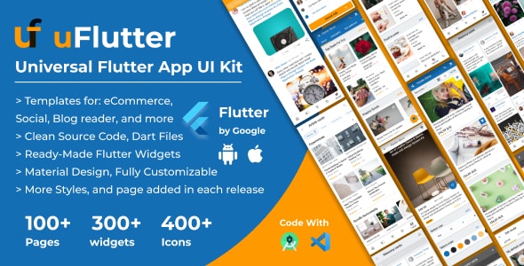 uFlutter - Universal Flutter App UI Kit - ShareWordpress.Net