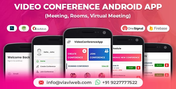 Video Conference Android App (Meeting, Rooms, Virtual Meeting ...